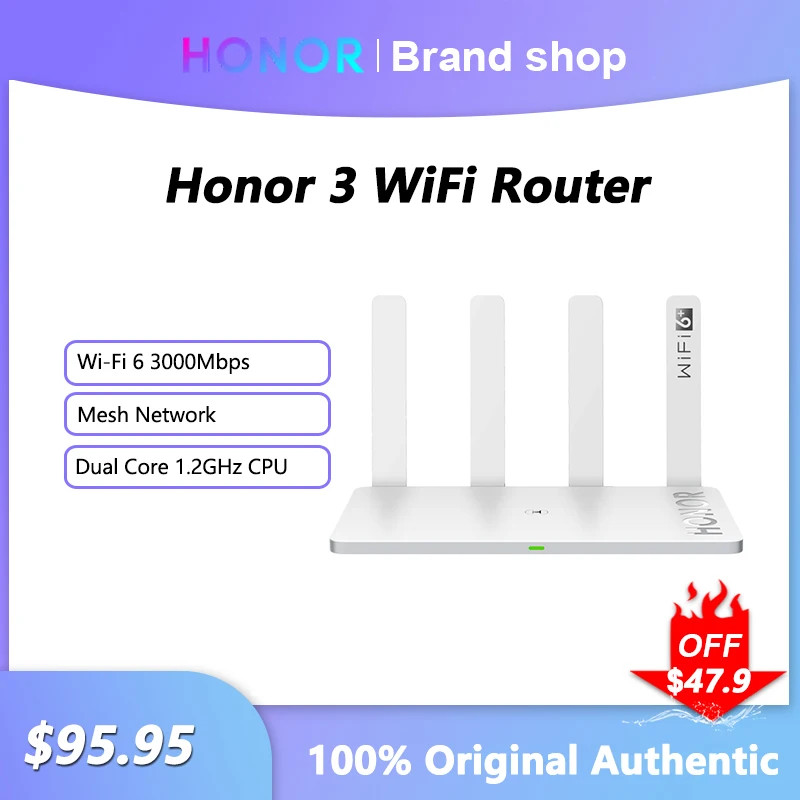 Original Honor 3 Router 3000Mbps Dual-Core Wireless Network Amplifier 2 ...