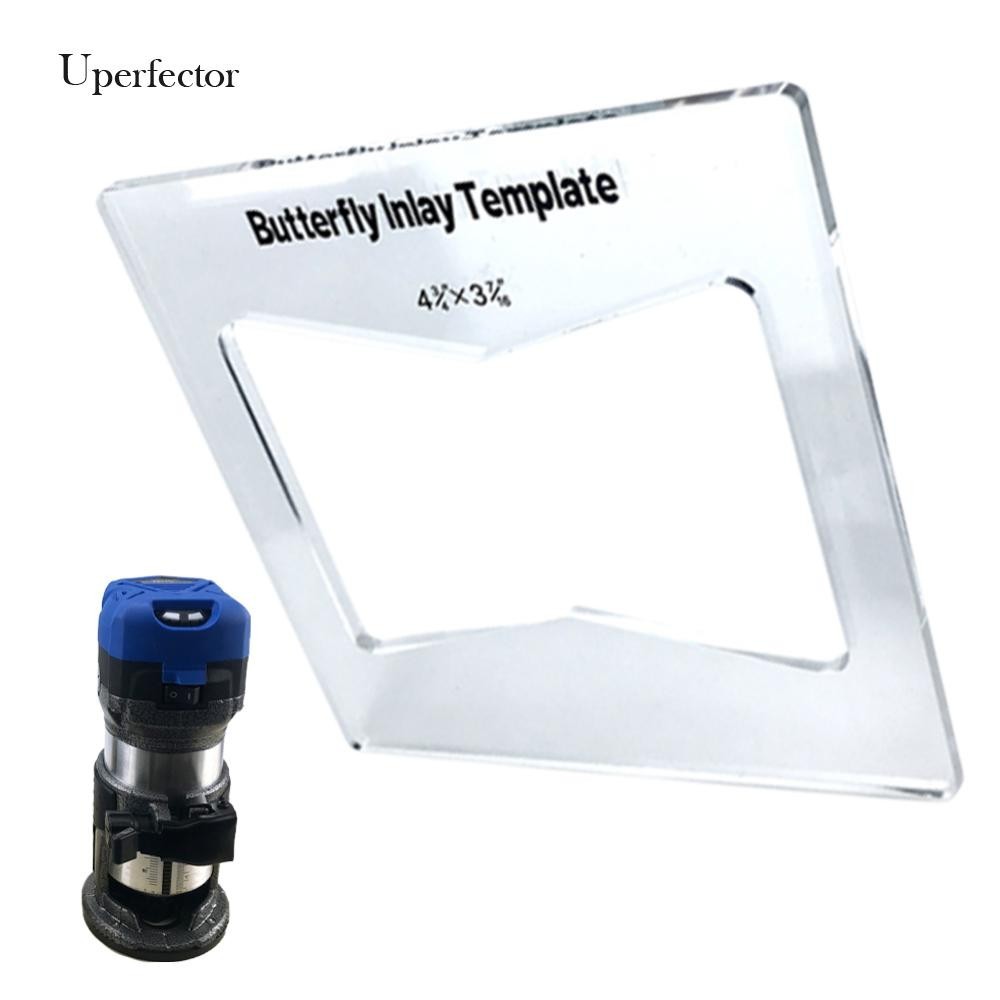 Butterfly Key Inlay Template Slot ตัดไม้ Bow Tie Template Router ...