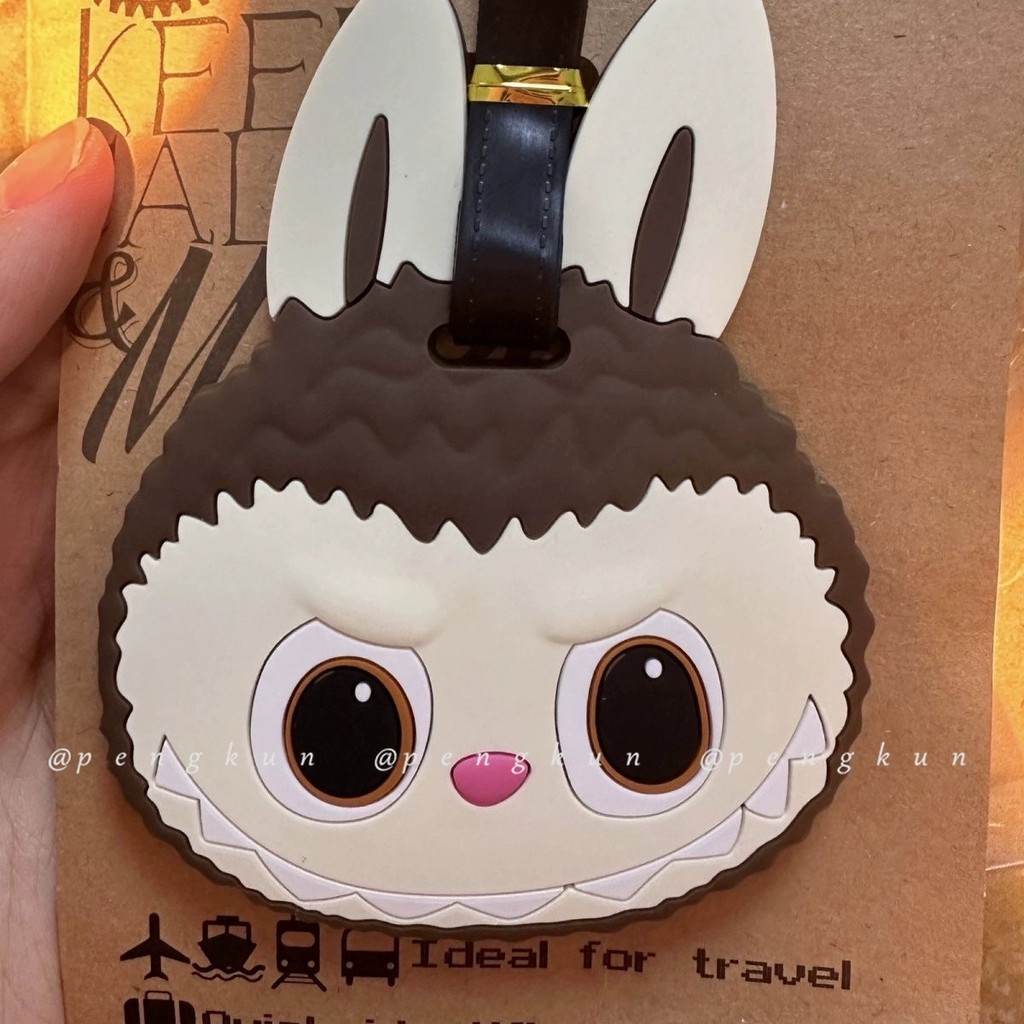 Labubu แท็กกระเป๋าเดินทางป้องกันการสูญหายการ์ตูน Labubu Boarding Pass ...