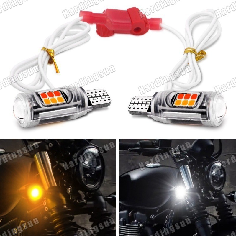 [คลังสินค้าพร้อม] 2pcs T15 Dual Contact สัญญาณรถจักรยานยนต์ W16W ที่จอด ...