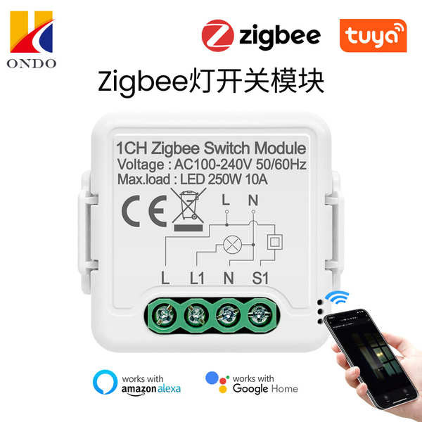 Zigbee On-On Breaker 1/2/3/4 Channel Dual Control สวิตช์ไฟ Mini Circuit Breaker โมดูลรีโมท ...