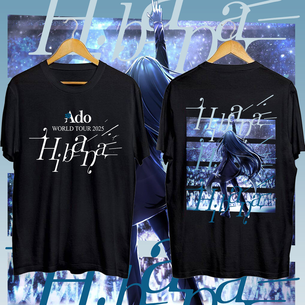ADO Hibana World Tour 2025 เสื้อยืดคอกลมสีดำและสีขาว 2 สี t-shirt ...