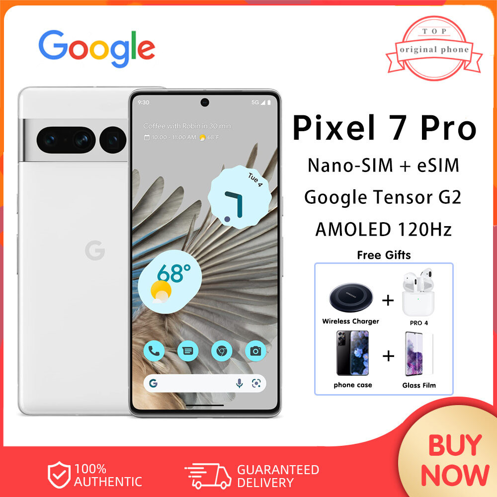 Google Pixel 7 Pro 8GB RAM + 128GB ROM ซิมเดียว + eSIM 5G โทรศัพท์มือถือ Google Tensor G2 (5nm ...