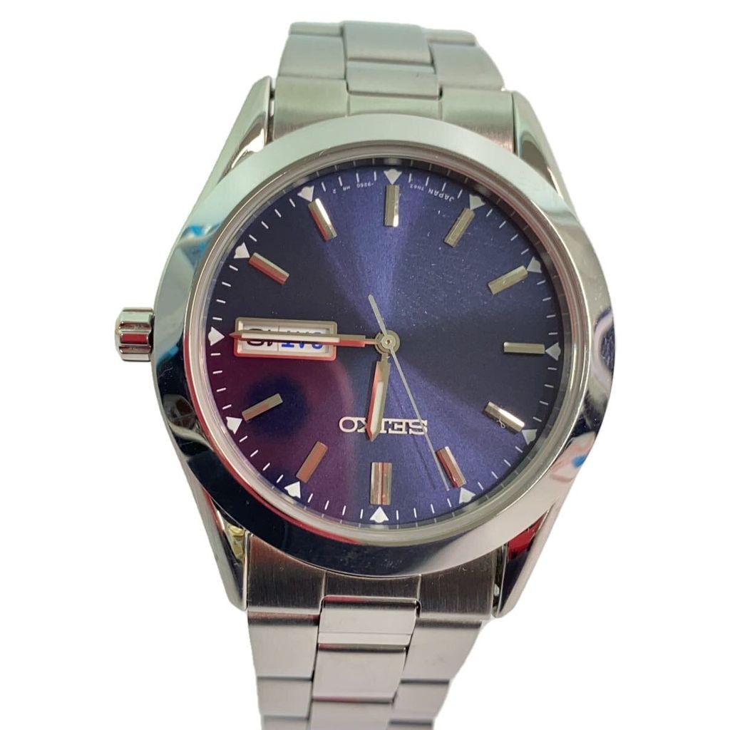 Seiko(ไซโก) SEIKO Men's Watch Quartz Analog Stainless Steel NVY SLV SS ...