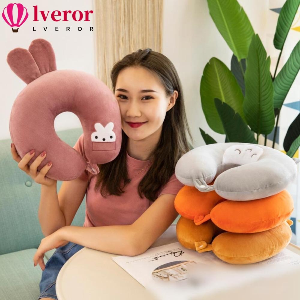 Lveror หมอนรูปตัว U เบาะพยาบาลแบบนุ่ม หมอนรองคอเที่ยวบินกลางแจ้ง | Shopee Thailand