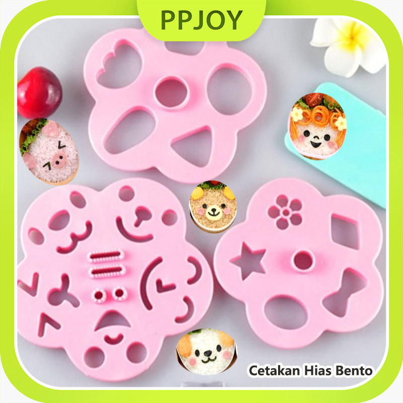 Peralatan ชุด 4 อัน Nori Cutter ชีสแครอทไส้กรอก Bento อุปกรณ์/Nori ...