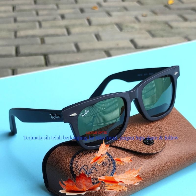 Hitam RAYBAN Wayfarer SQUARE RB2151 แว ่ นกันแดด Black Dof | Shopee ...