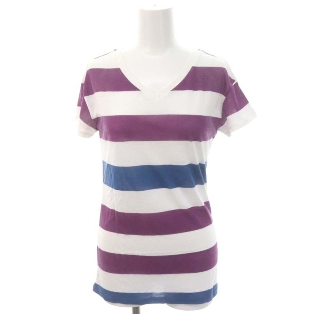 The NORTH FACE V NECK BORDER CUT SEW แขนสั ้ น S PURPLE ส ่ งตรงจากญี ่ ...