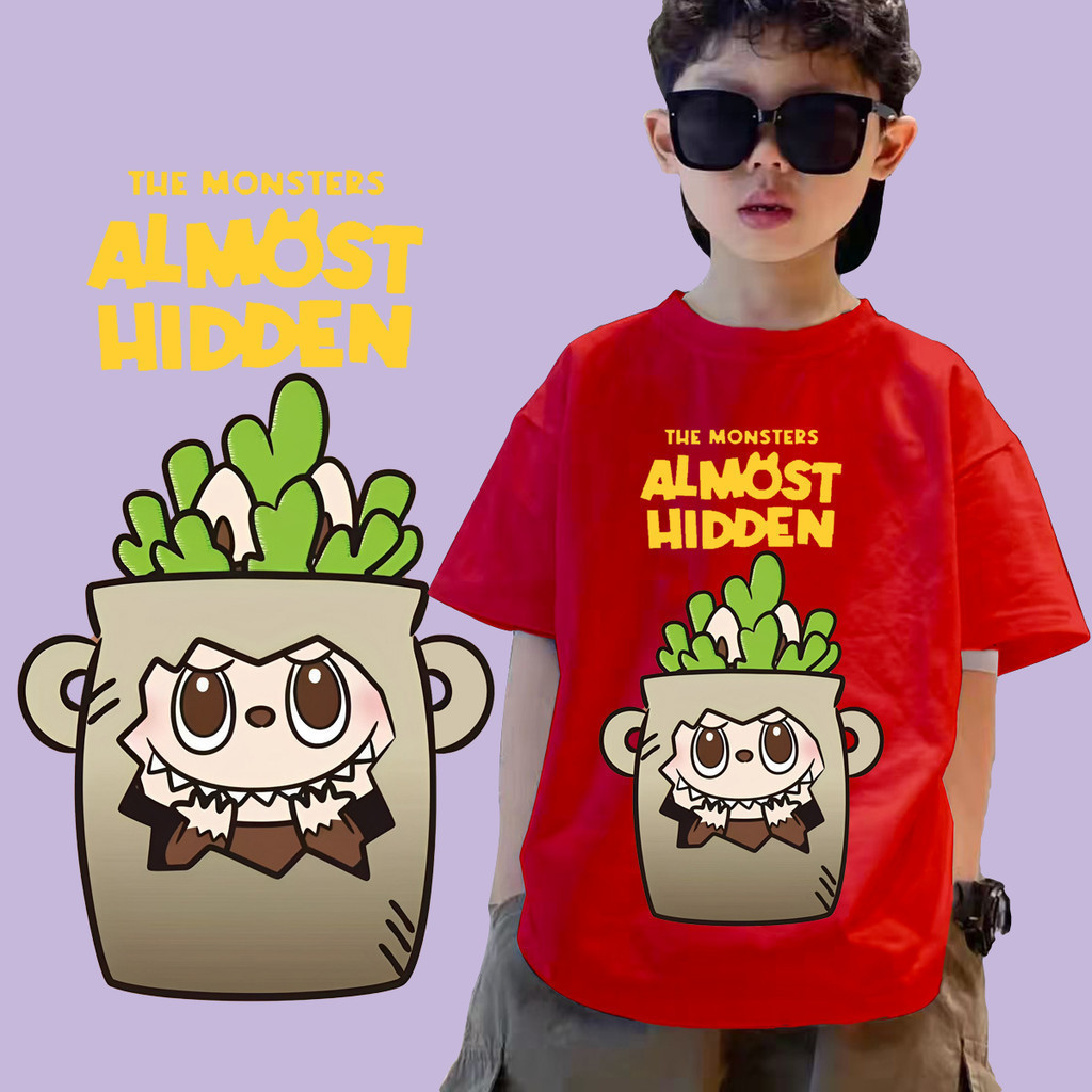 2024 แฟชั ่ นน ่ ารักการ ์ ตูนเสื ้ อยืด Labubu Labu Boo Pop Mart เด ็ ...