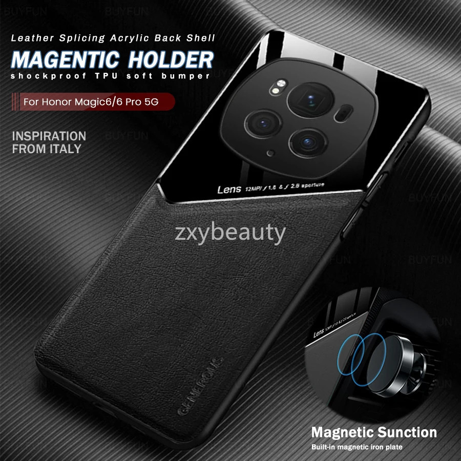 Honor Magic 6 5 Pro 2024 4G 5G หนังรถแม ่ เหล ็ กกรอบป ้ องกันสําหรับ Magic6 6Pro Magic6Pro ...