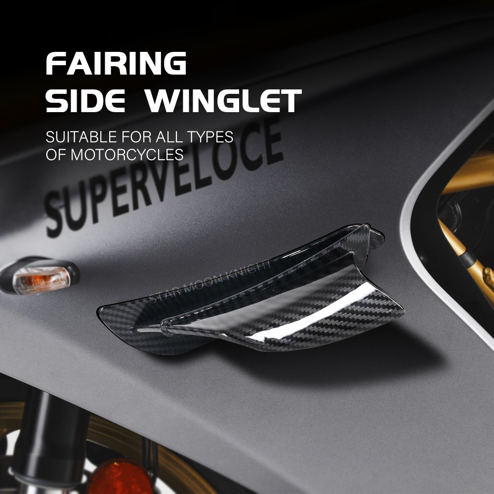 SM รถจักรยานยนต์ Fairing ด้านข้าง Winglet Aerodynamic Wing Deflector ส ...