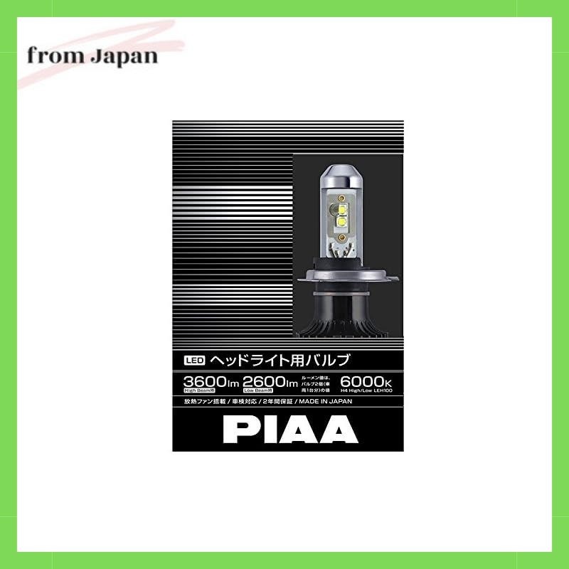 Piaa หลอดไฟหน้า Led 3600/2600Lm [6000K] H4 สีขาว 12V23W 2 ชิ้น Leh100 | Shopee Thailand