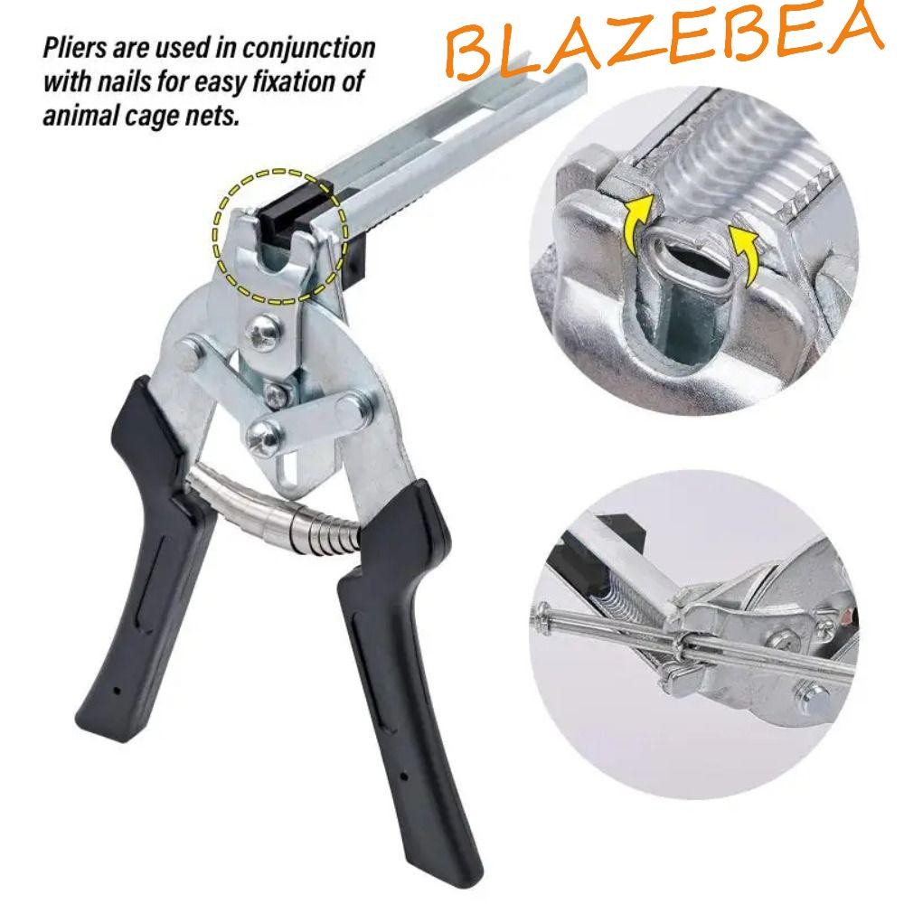 Blazebea สัตว์กรง Hog แหวนคีม, 600 ชิ้น M คลิปไก่ตาข่ายกรงซ่อมคีม, รั้วยึดฟาร์ม Binding Caged ...