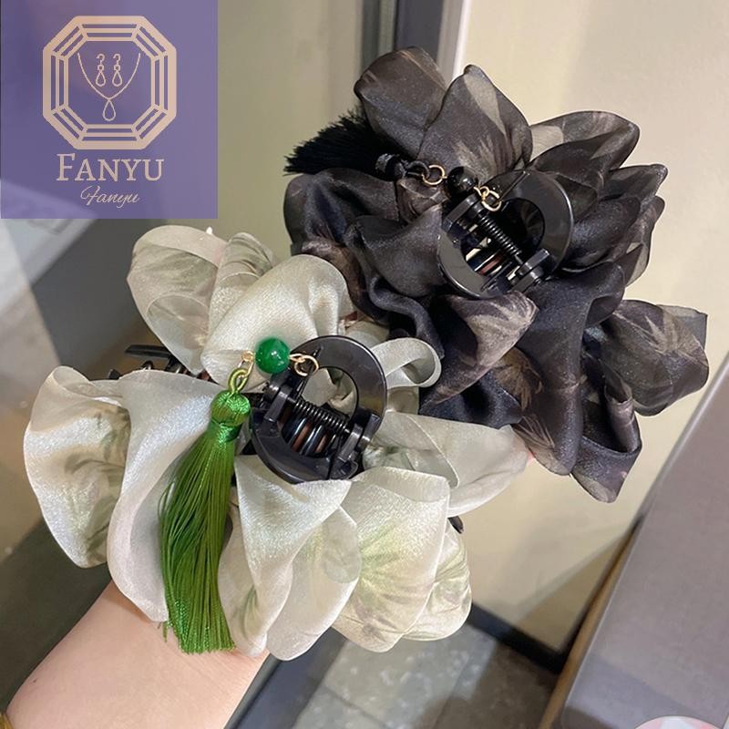 Sgl Retro sel Cloud ตาข่ายคลิปผมผู้หญิงหางม้า Barrettes Headwear ...