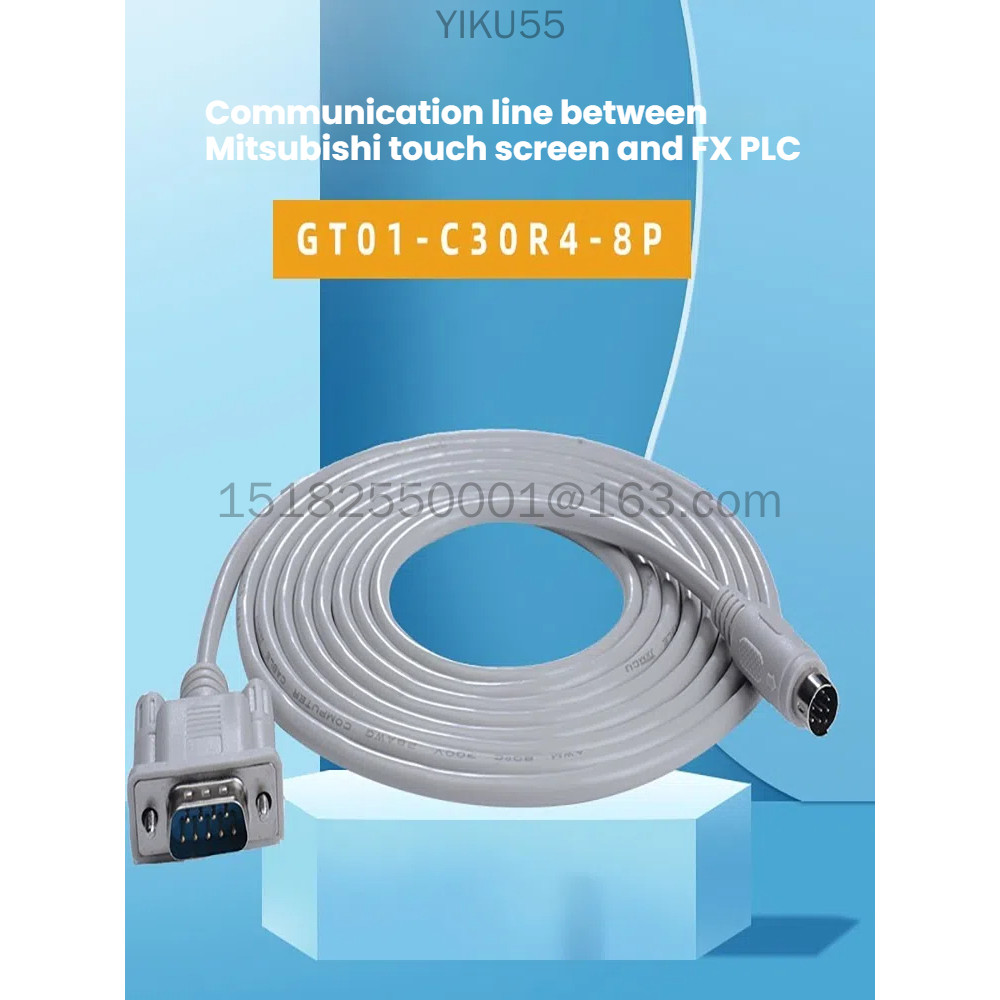 หน้าจอสัมผัส Mitsubishi และ Mitsubishi PLC Connect Line 50R4 Jingxin GT01-C30R4-8P 100R4 C200R4 ...