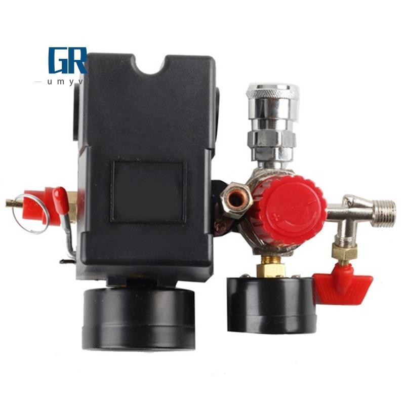 Air Compressor สวิทช์ความดัน W/Valve Control Regulators Gauge 90-120PSI ...