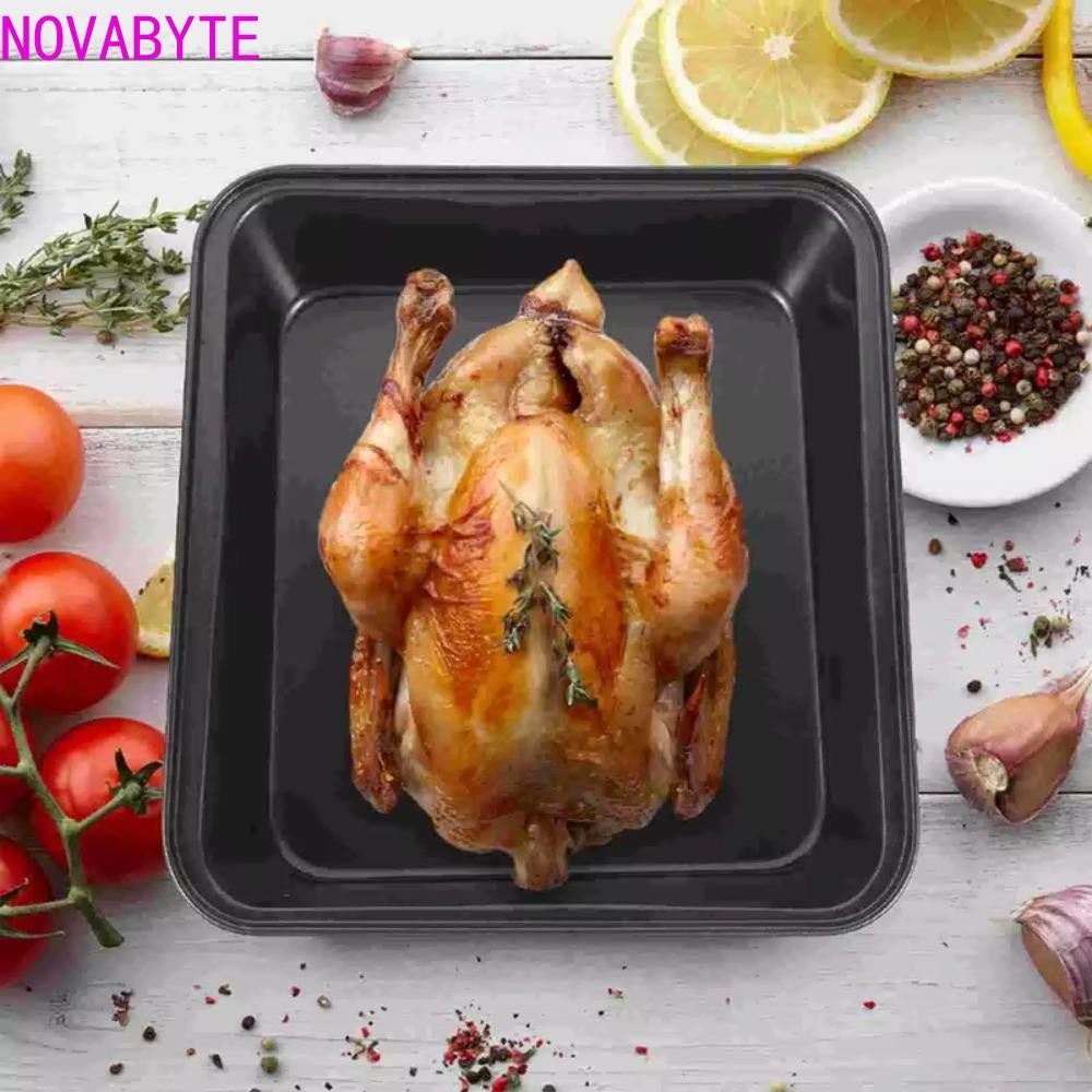 Novabyte ถาดอบสี่เหลี่ยม, ถาดอบเค้กก้นลึกเหล็กคาร์บอน, อุปกรณ์ครัว Non ...