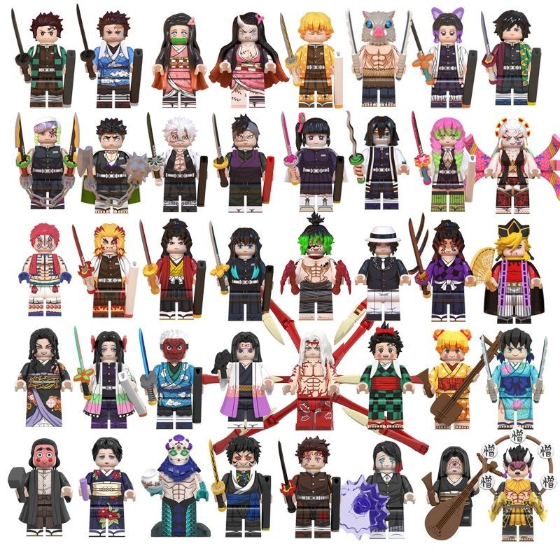 ใช้งานร่วมกับ Lego Demon Slayer Minifigure Third Party ตุ๊กตาญี่ปุ่นรอบมีดรูป 2023 สไตล์ใหม่ ...