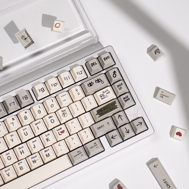 Retro Love Story 143-Key Mechanical Keyboard Keycap PBT Sublimation ...