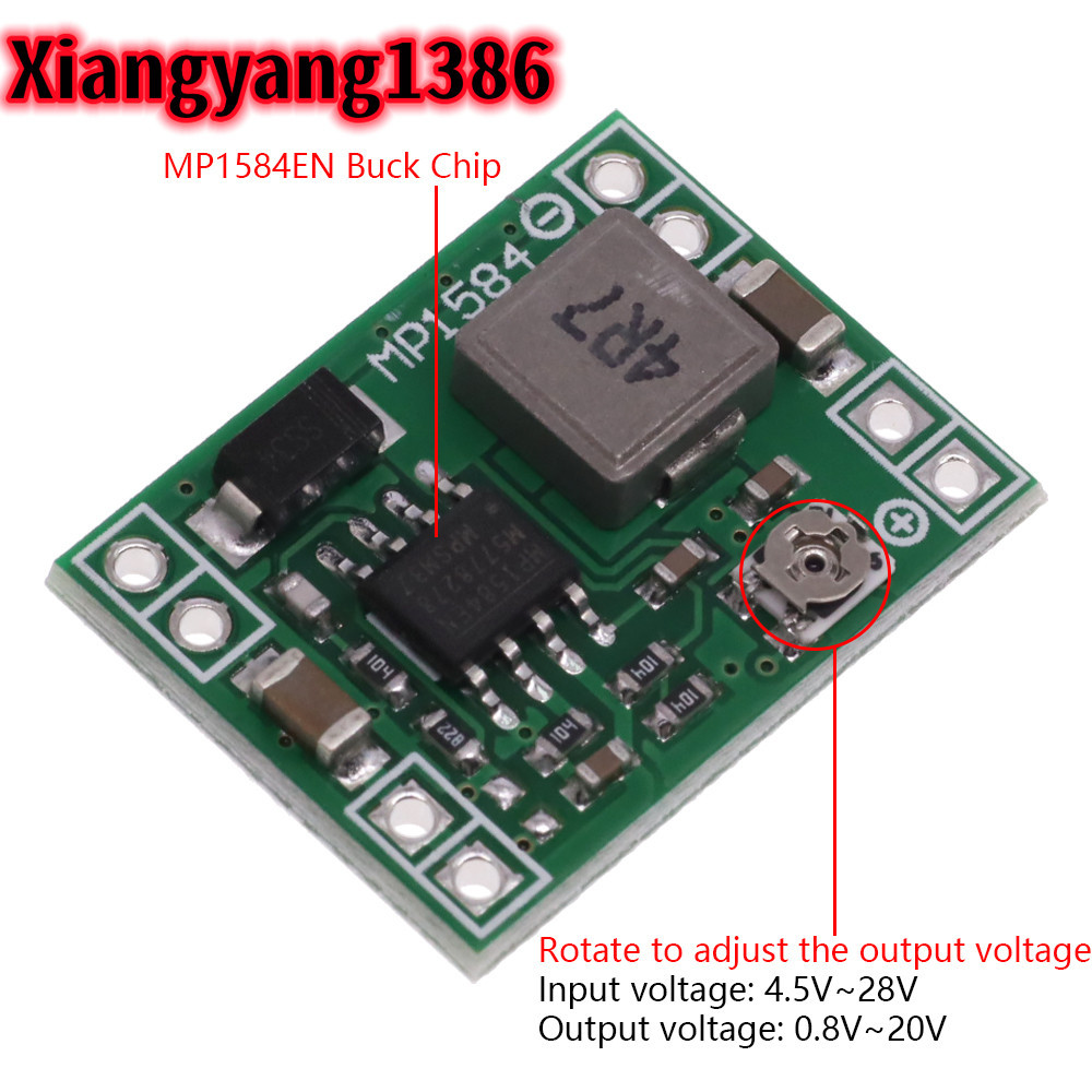 Mp1584 ปรับ 3A MP1584EN DC-DC Converter Step Down โมดูลควบคุมแรงดันไฟฟ ...