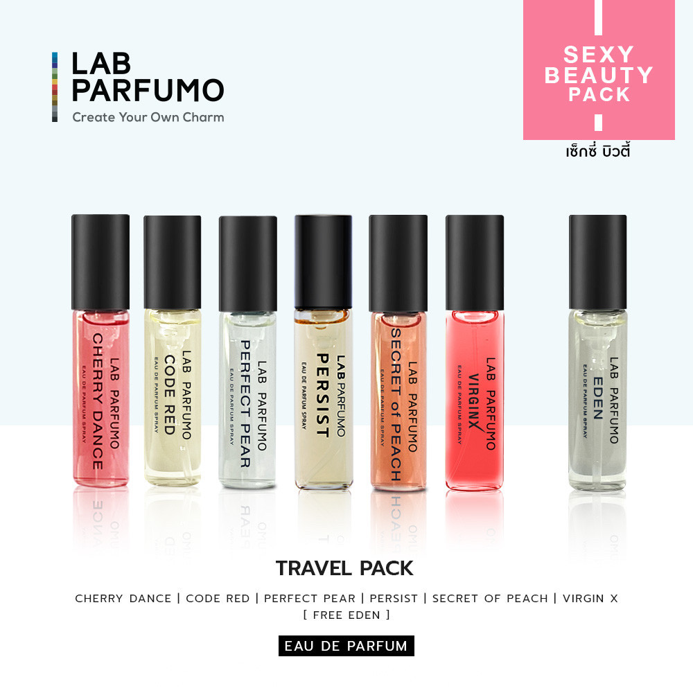 Sexy Beauty Pack by LAB Parfumo : น้ำหอมสำหรับผู้หญิง (EDP) แพ็ค 6 หลอดๆ ละ 4 ml แถมฟรี กลิ่น ...