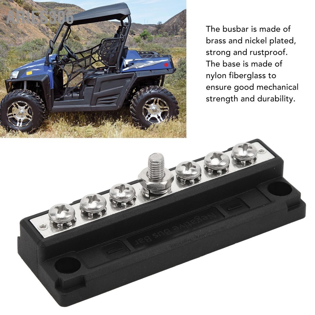 Aries306 Power Distribution Block 12-32V 100A M5 Terminal Stud M4 สกรูเทอร์มินัลแบตเตอรี่ Bus ...