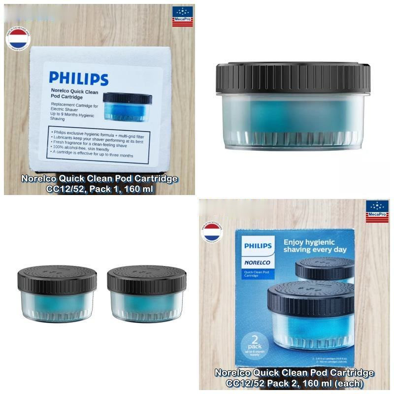Norelco Quick Clean Pod Cartridge CC12/52 ฟิลิปส์ ตลับน้ำยาทำความสะอาด ...