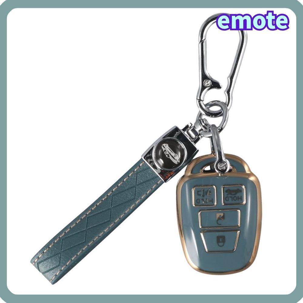 Emote Key Fob Shell , หนังทอง Edge,Silver Edge Key Fob สําหรับ Toyota ...