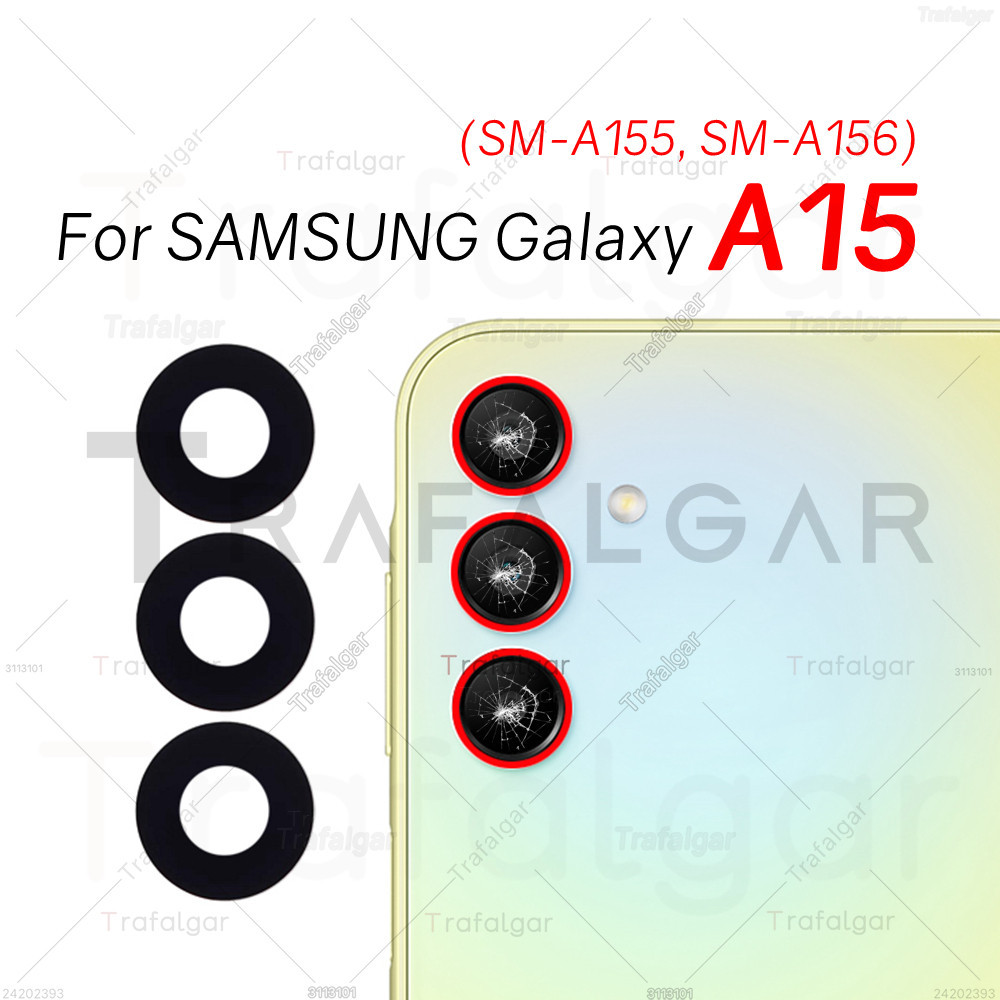เลนส์กล้องด้านหลังด้านหลังสําหรับ Samsung Galaxy A15 5G SM-A155 SM-A156 ...