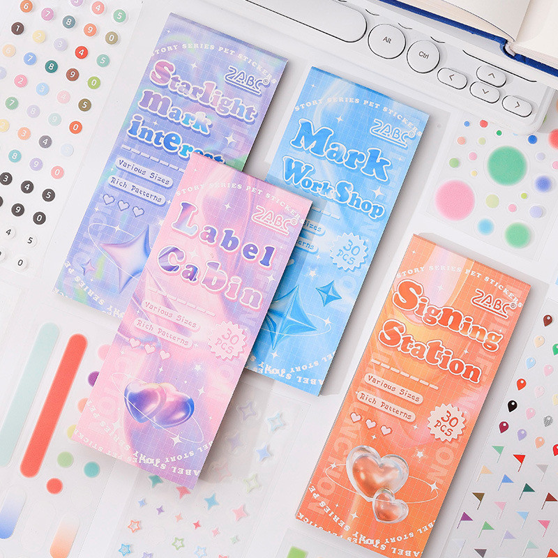ไดลี่|30 แผ่น Into Label Story ตัดฟิล์มสติกเกอร์หนังสือนักเรียนการเรียน ...