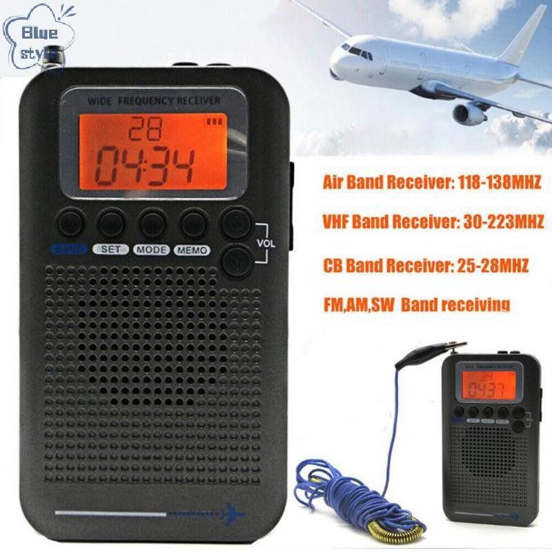 Bluestyle Outdoor Portable AM/FM Stereo Radio Pocket Digital Mini Receiver พร้อมหูฟัง ใหม่ ใหม่ ...