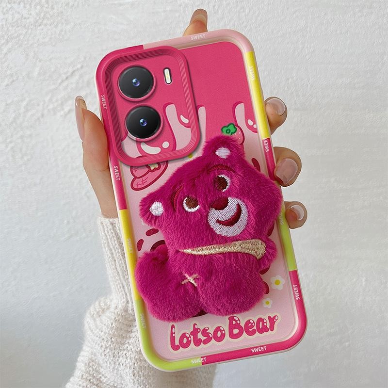 สําหรับ Vivo Y16 กรณีการ์ตูนตุ๊กตาตุ๊กตาซิลิโคน TPU anti drop เคส ...