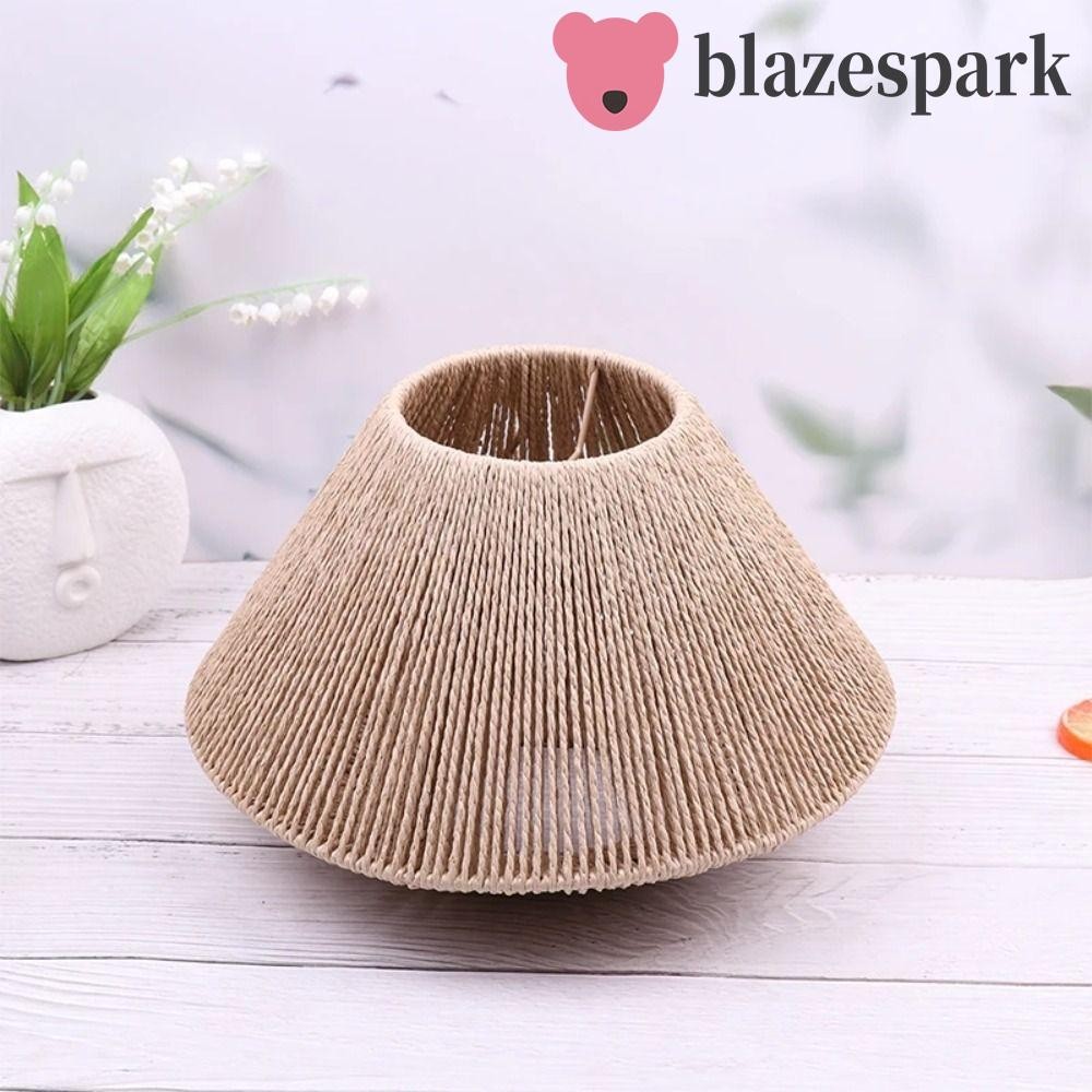 Blazespark ฟางทอโคมไฟ, หวายสร้างสรรค์แขวนโคมไฟ, สานตะกร้าแขวนหวาย Vintage เรขาคณิต Shade Light ...