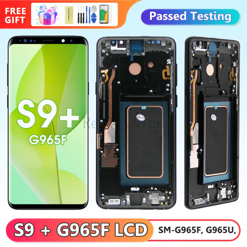 หน้าจอแสดงผลดิจิทัล Lcd S9+ Super AMOLED พร้อมกรอบประกอบ สําหรับ ...