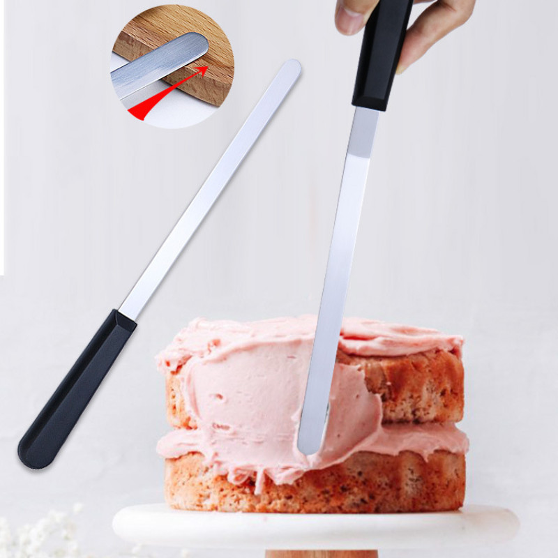 ไม ้ พายไอซิ ่ งสแตนเลส Frosting Spreader ไม ้ พายเค ้ ก Ergonomic PP Handle สําหรับ Home ...