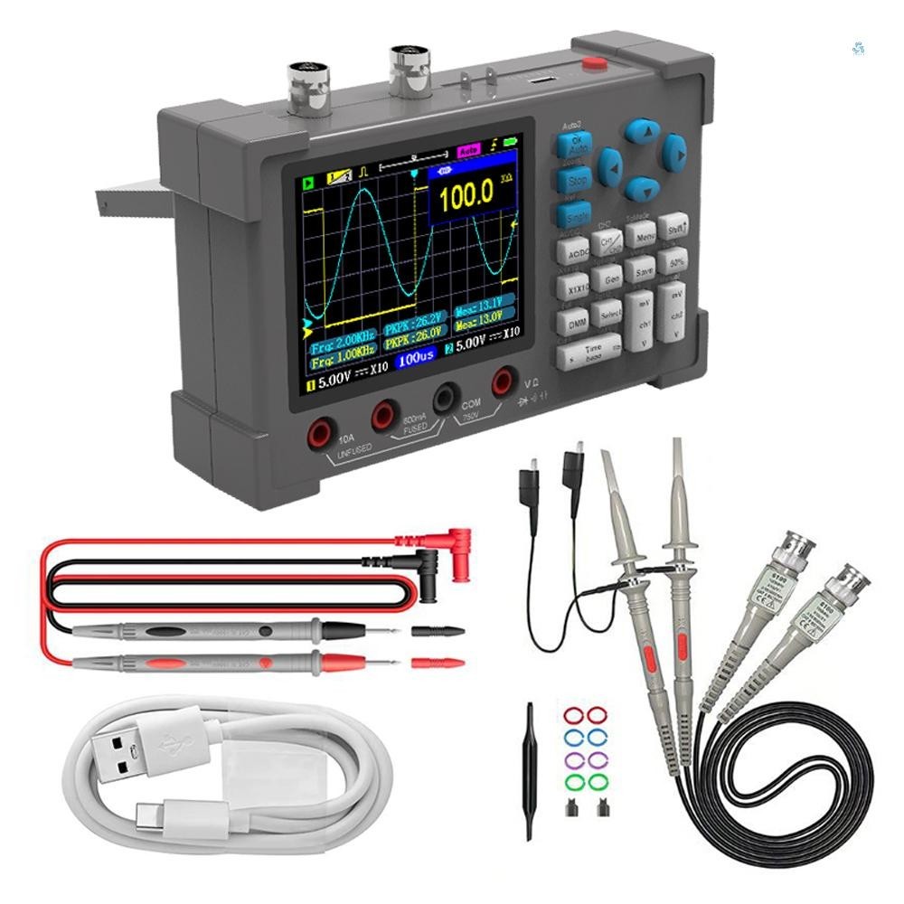 3in1 Oscilloscope มัลติมิเตอร์สัญญาณเครื่องกําเนิดไฟฟ้าเครื่อง 3.2 นิ้ว ...