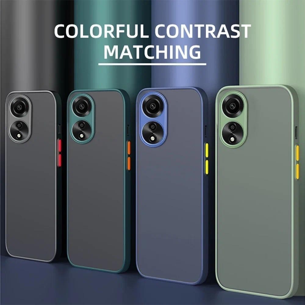 A60 4G เคส ผิวด้าน สําหรับ OPPO A3X A3Pro A3 4G/5G A98 A57 4G/A77S A79 A38 A18 A78 A58 A15 A15S ...