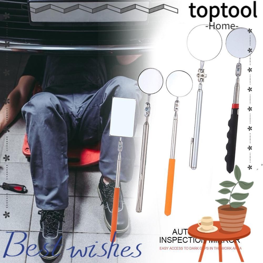 Toptool เลนส์กระจก ทรงกลม ขนาดเล็ก พับเก็บได้ 360 องศา สําหรับซ่อมแซมรถยนต์ | Shopee Thailand