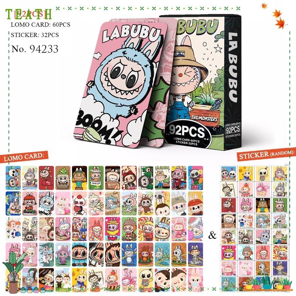 Teath Labubu Cards , กระดาษเคลือบการ ์ ตูนแบบพกพา Photo Card , แฟชั ่ น ...