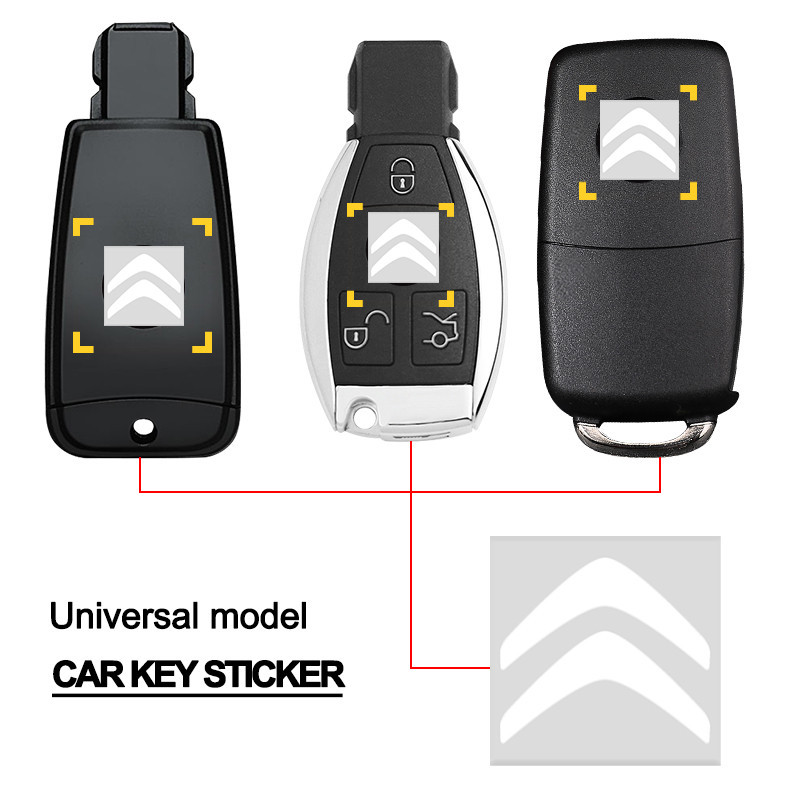 14 มม.สติ๊กเกอร์สัญลักษณ์กุญแจรถควบคุมอัตโนมัติโลโก้Decalsสําหรับ ...