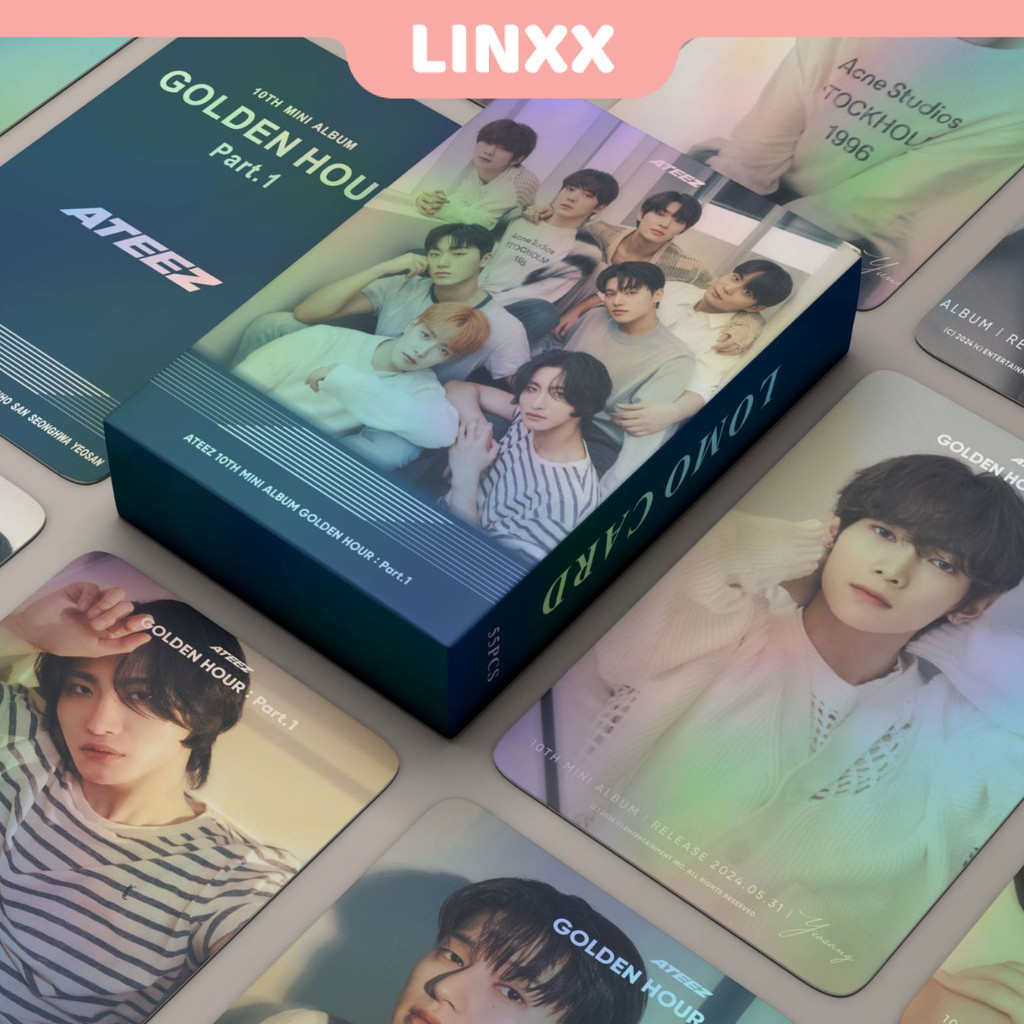 Linxx 55 ชิ ้ น ATEEZ GOLDEN HOUR Album Lomo Card Kpop Photocards Postcards Series | Shopee Thailand