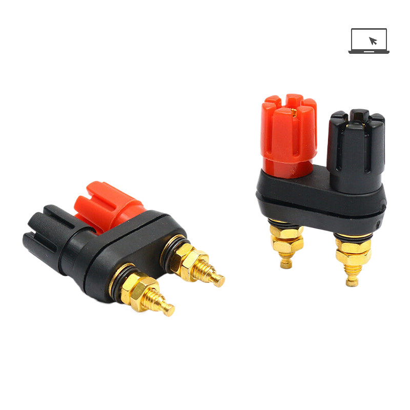 [TH] ลําโพง Banana Plug Terminal Connector Banana Socket Dual Female ...
