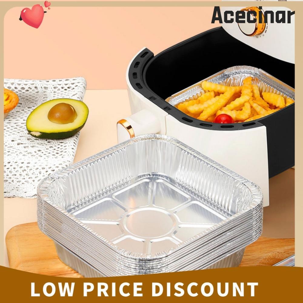 Acecinar Air Fryer กระทะอลูมิเนียมฟอยล์, 20 ซม.กล่องดีบุกอลูมิเนียมฟอยล ...