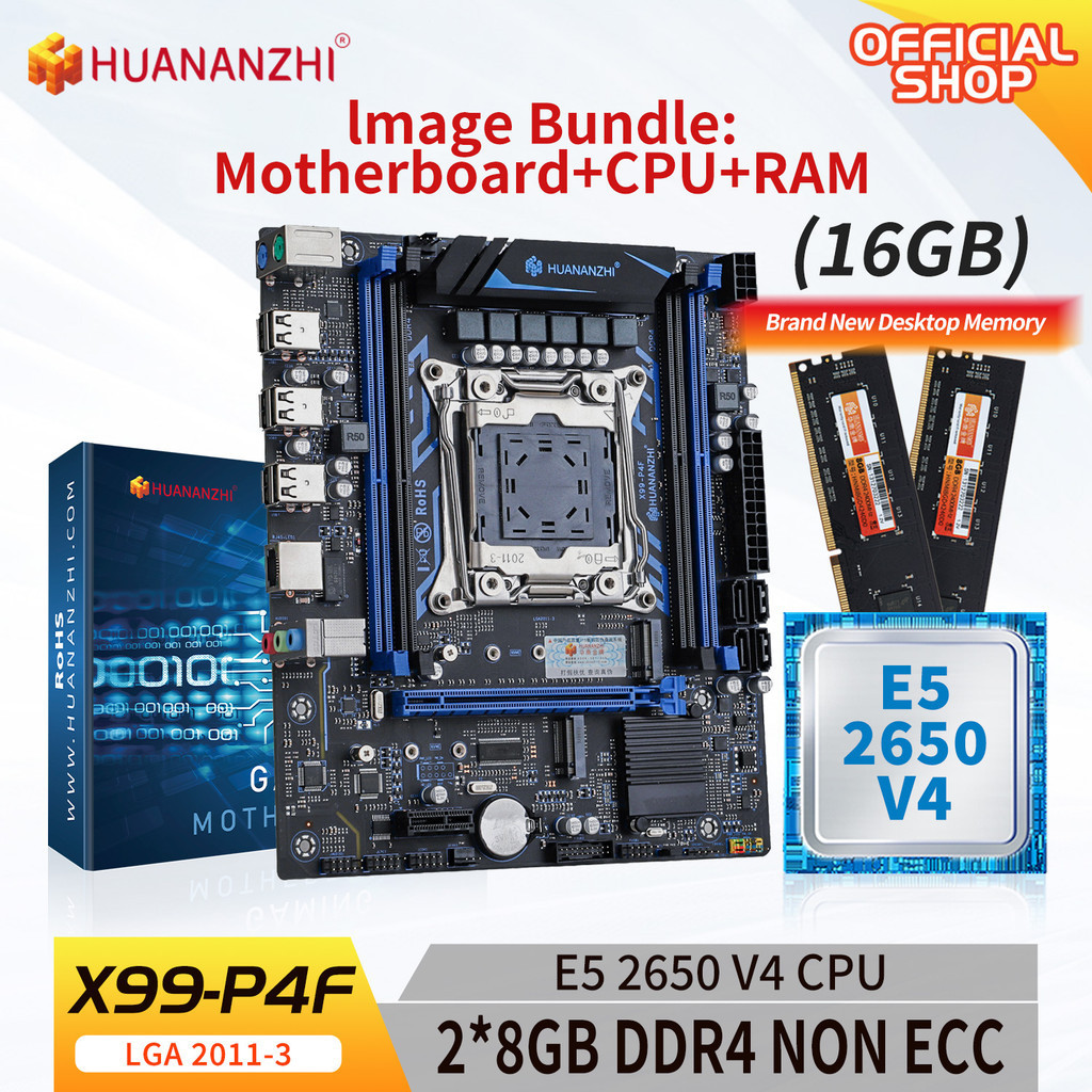 Huananzhi X99 P4F LGA 2011-3 XEON X99 เมนบอร์ด Intel E5 2650 V4 รองรับ ...