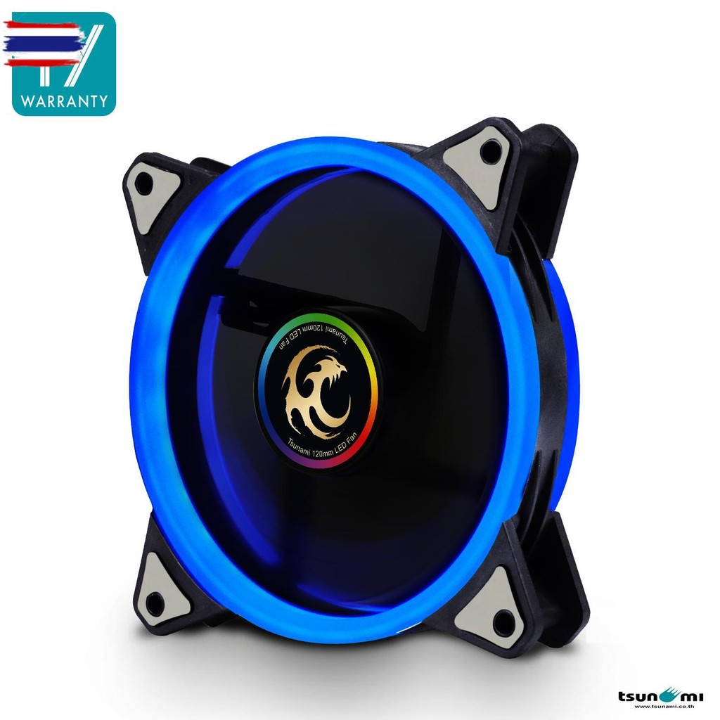 พัดลมระายความร้อน Tsunami Double Riing Series Dual-Rim LED 12CM cooling ...