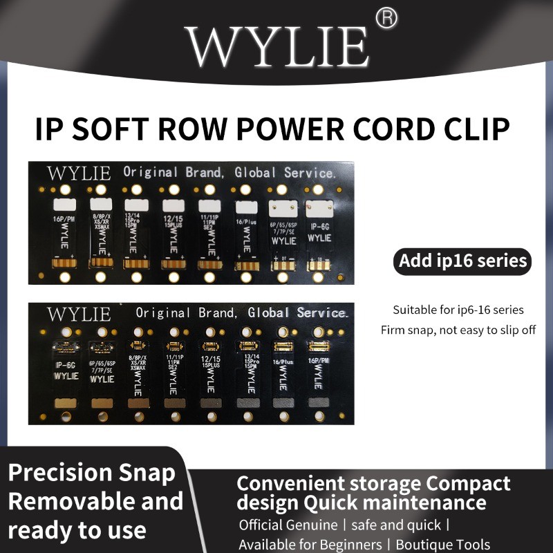 Wylie นุ่มแถวสายไฟคลิปสําหรับ iP 6-16 Pro Max เมนบอร์ด Power Boot Cable Soft แถว FPC แบตเตอรี่ ...