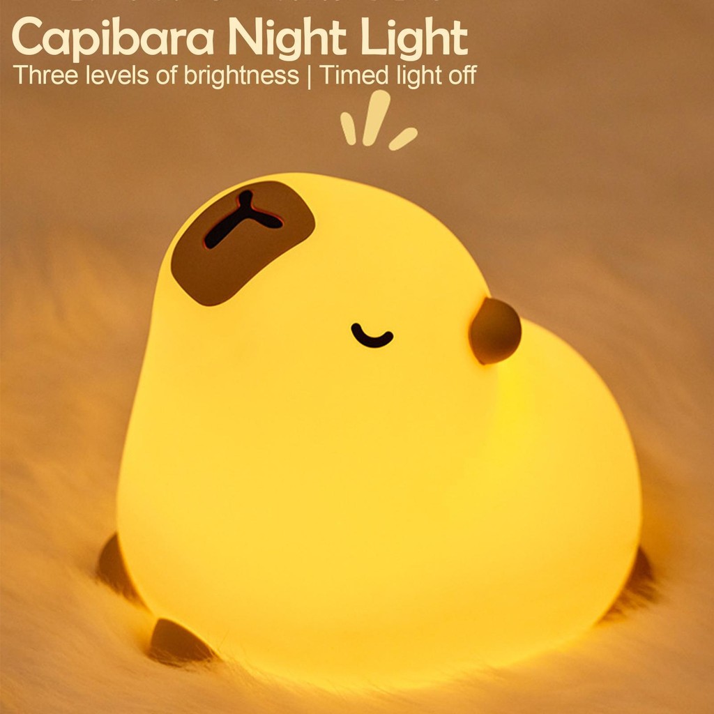 Capybara Night Light Dimmable LED ข้างเตียงอะนิเมะโคมไฟการ์ตูนเด็กสัตว์ ...