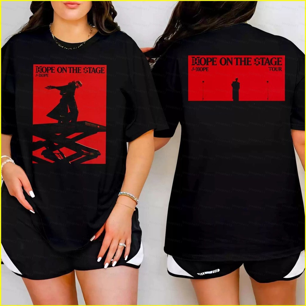 Sy1 BTS J-HOPE tee World Tour เสื้อยืด HOPE ON THE STAGE แขนสั้นด้านบน ...
