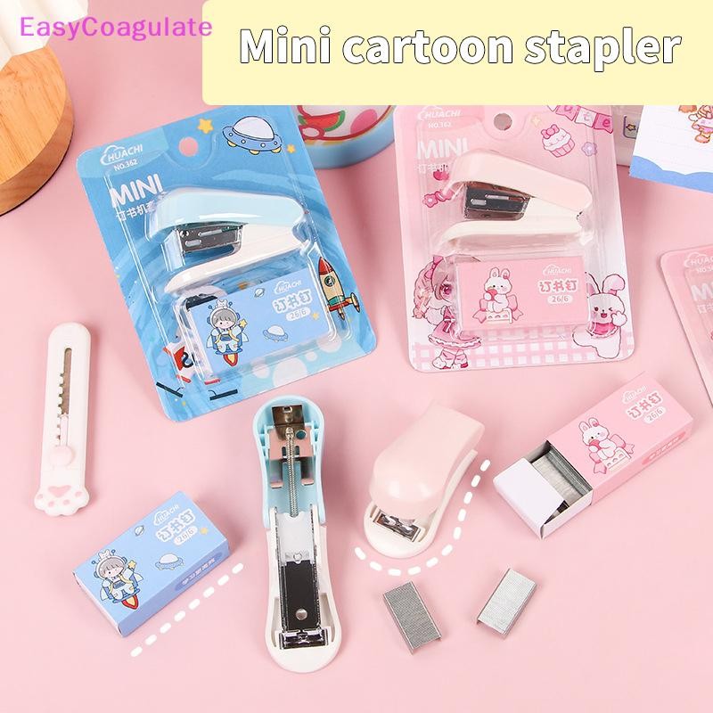 Eas เครื่องเย็บกระดาษการ์ตูน Mini ชุดเล็กน่ารักเครื่องเขียนนักเรียน ...