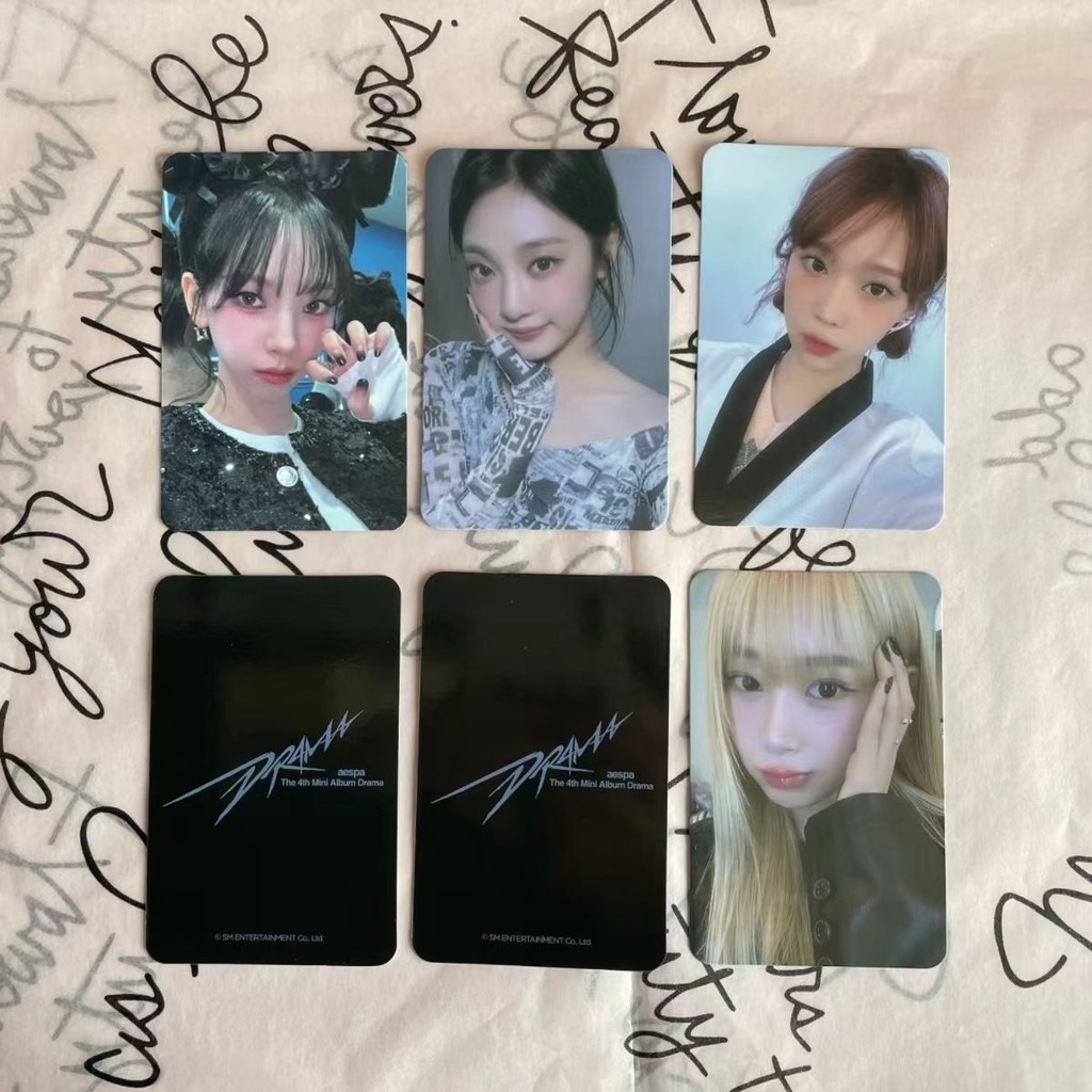 โฟโต้การ์ด A aespa Zha mini4 drama el Lucky Card Baicao Winter Kuromi Pomelo To Face Ning Full ...